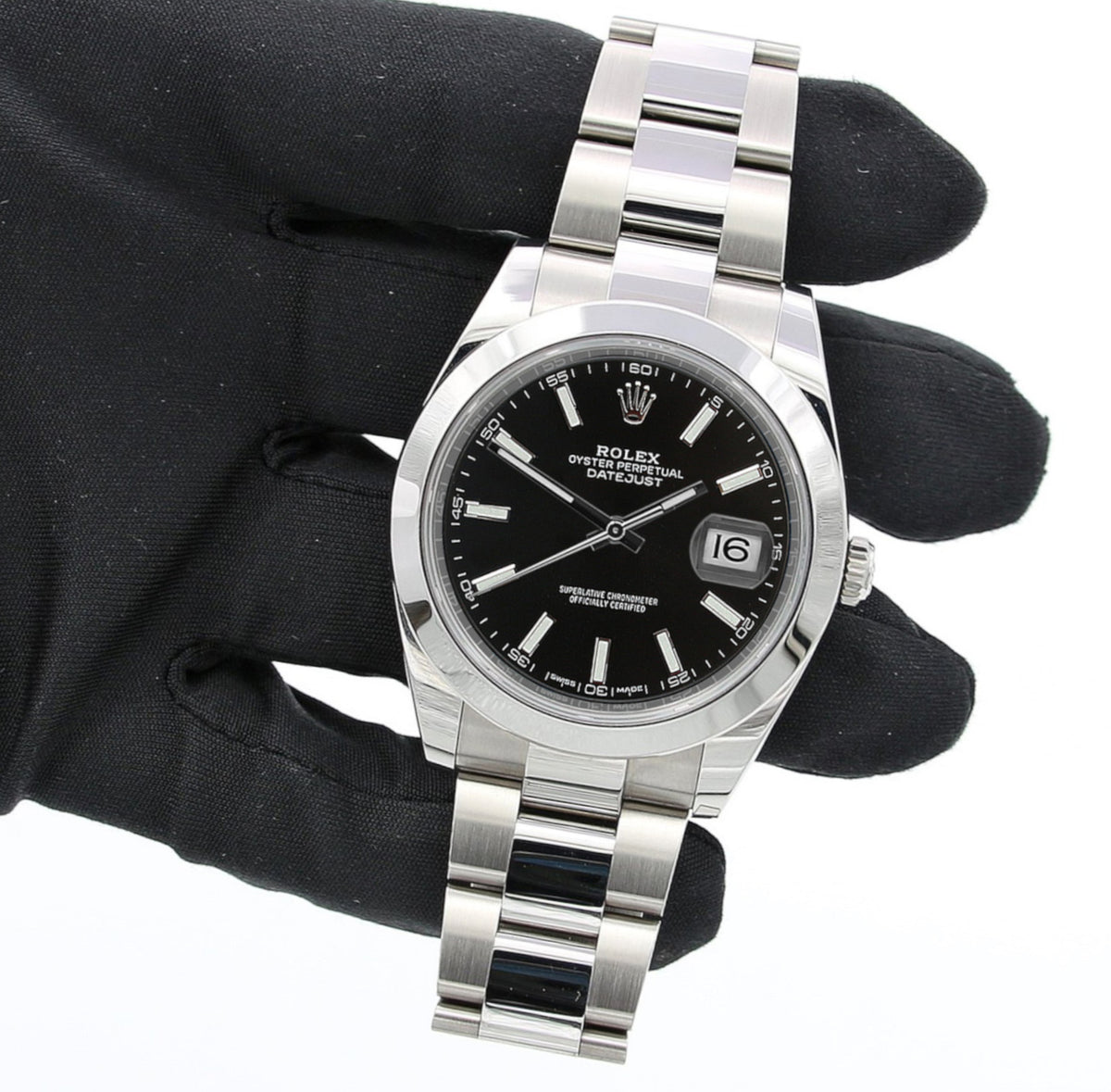 Buy Online Watch Rolex Datejust ref. 126300 Black Dial Full Set ...