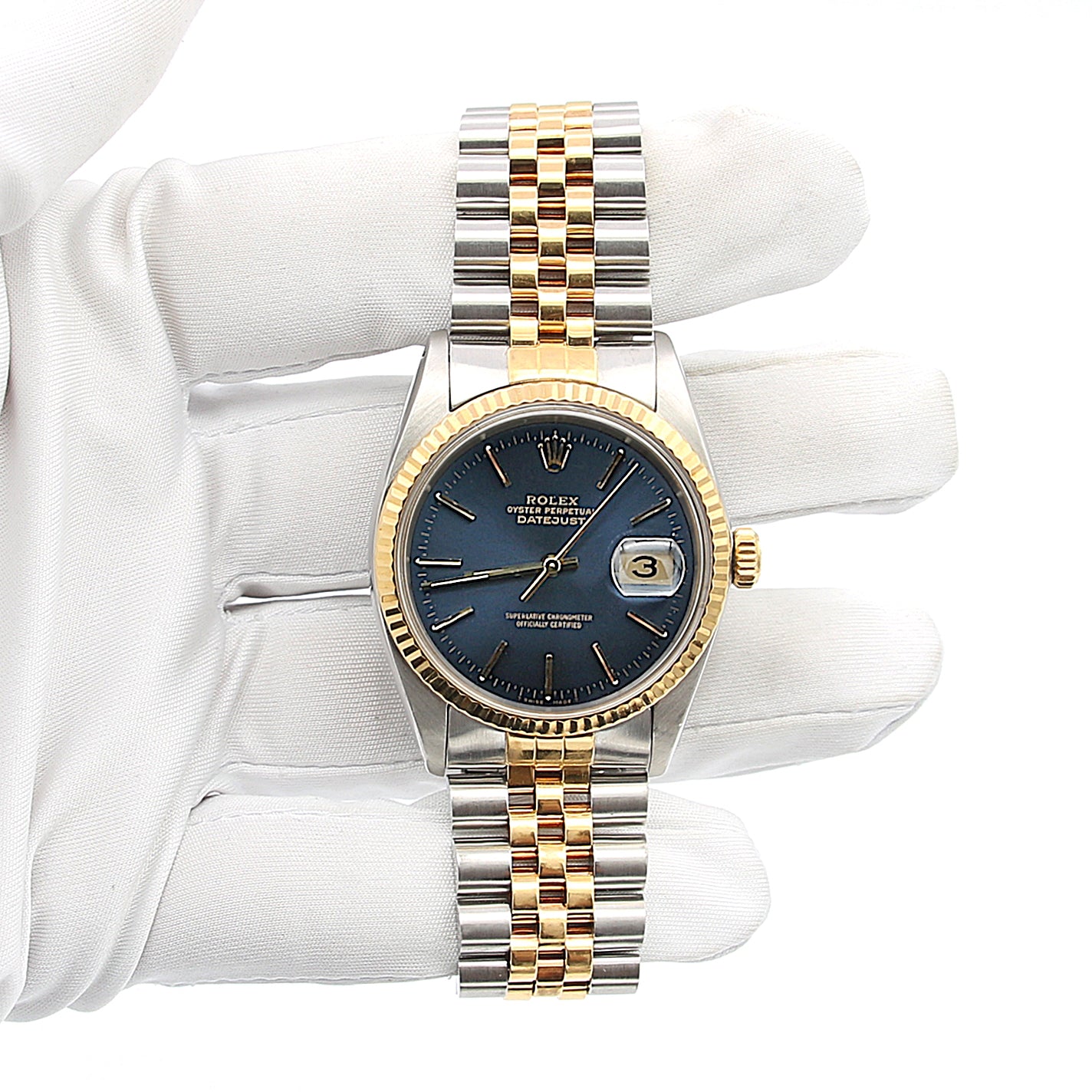 Buy Online Watch Rolex Datejust 36 ref. 16013 Blue Soleil Dial ...