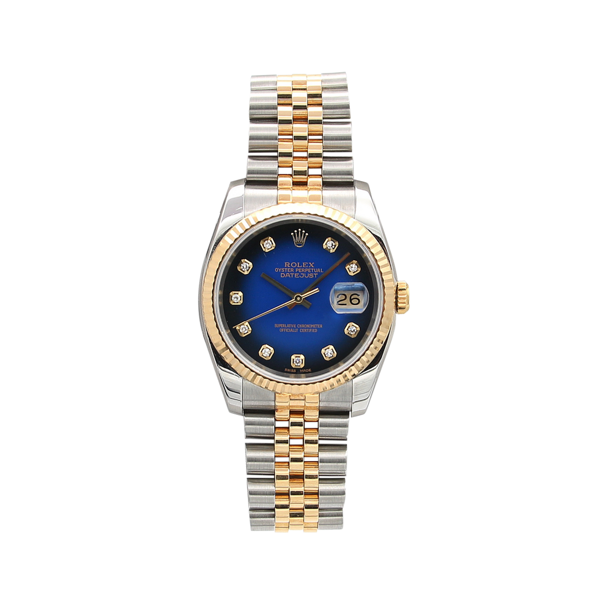 Buy Watch Rolex Datejust ref. 116233 Blue Diamonds Dial - Full Set ...