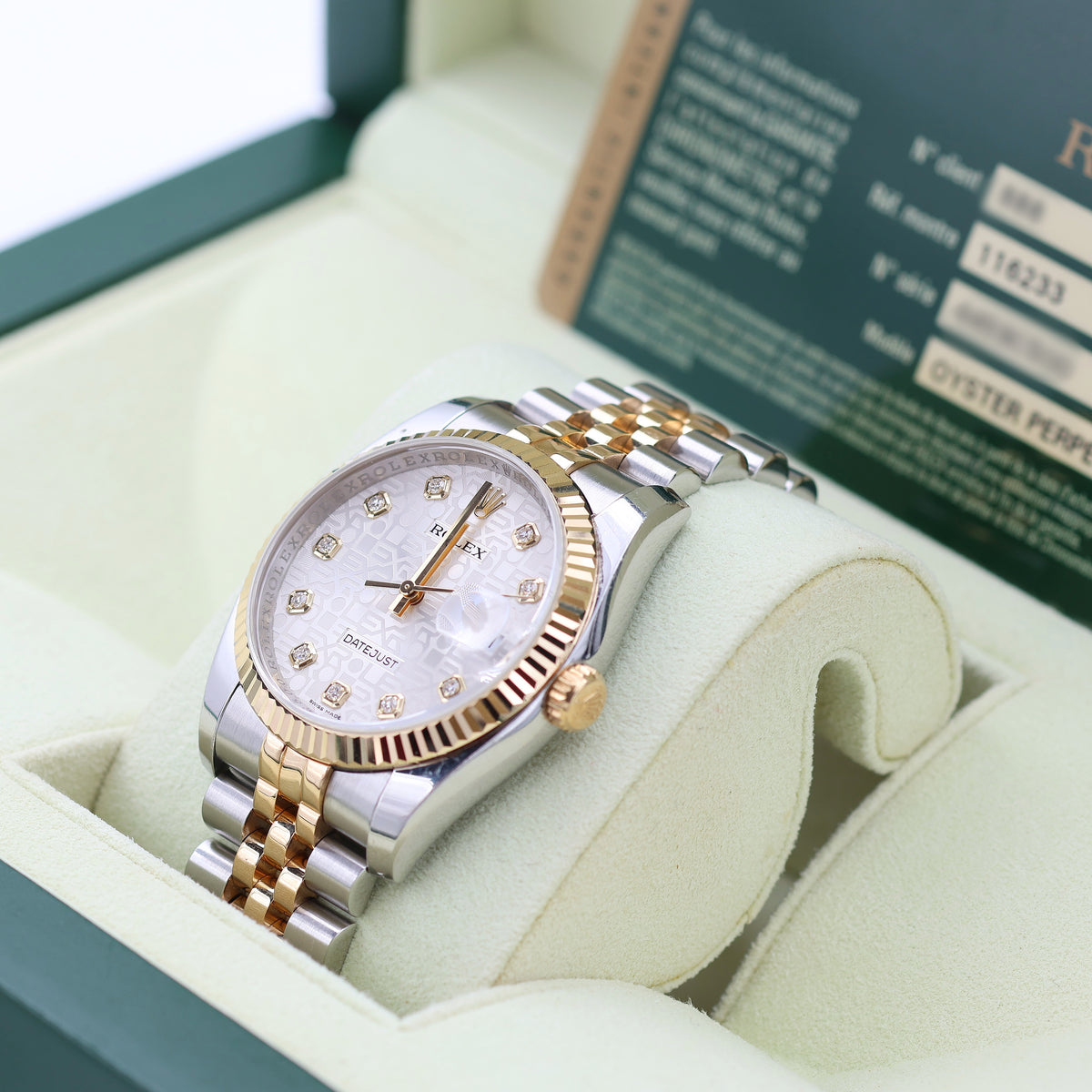 Buy Watch Rolex Datejust ref. 116233 Silver Millennary Diamonds ...