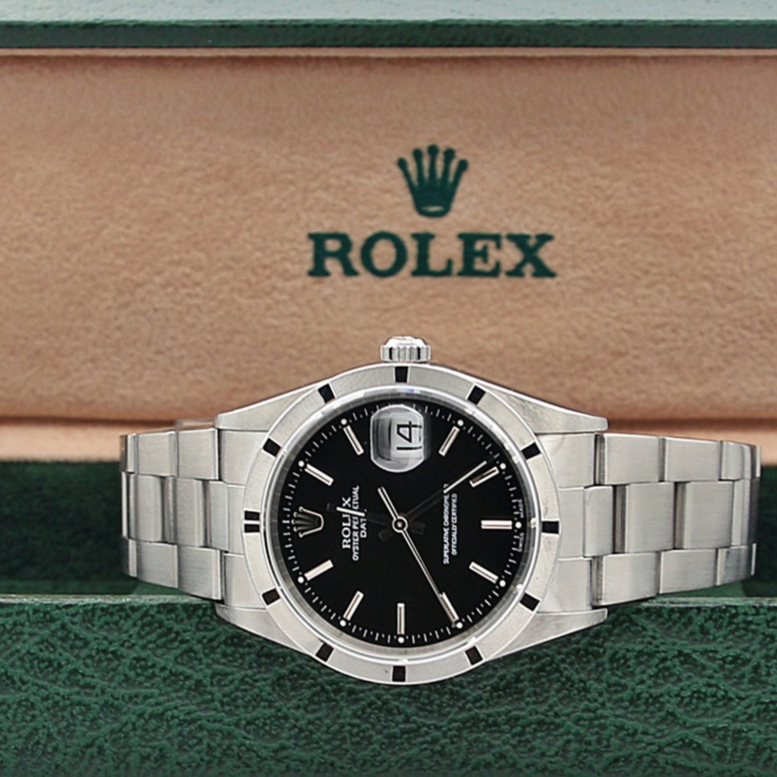 Rolex Oyster Perpetual Date ref. 15210 Black dial – Debonar Watches Sp ...