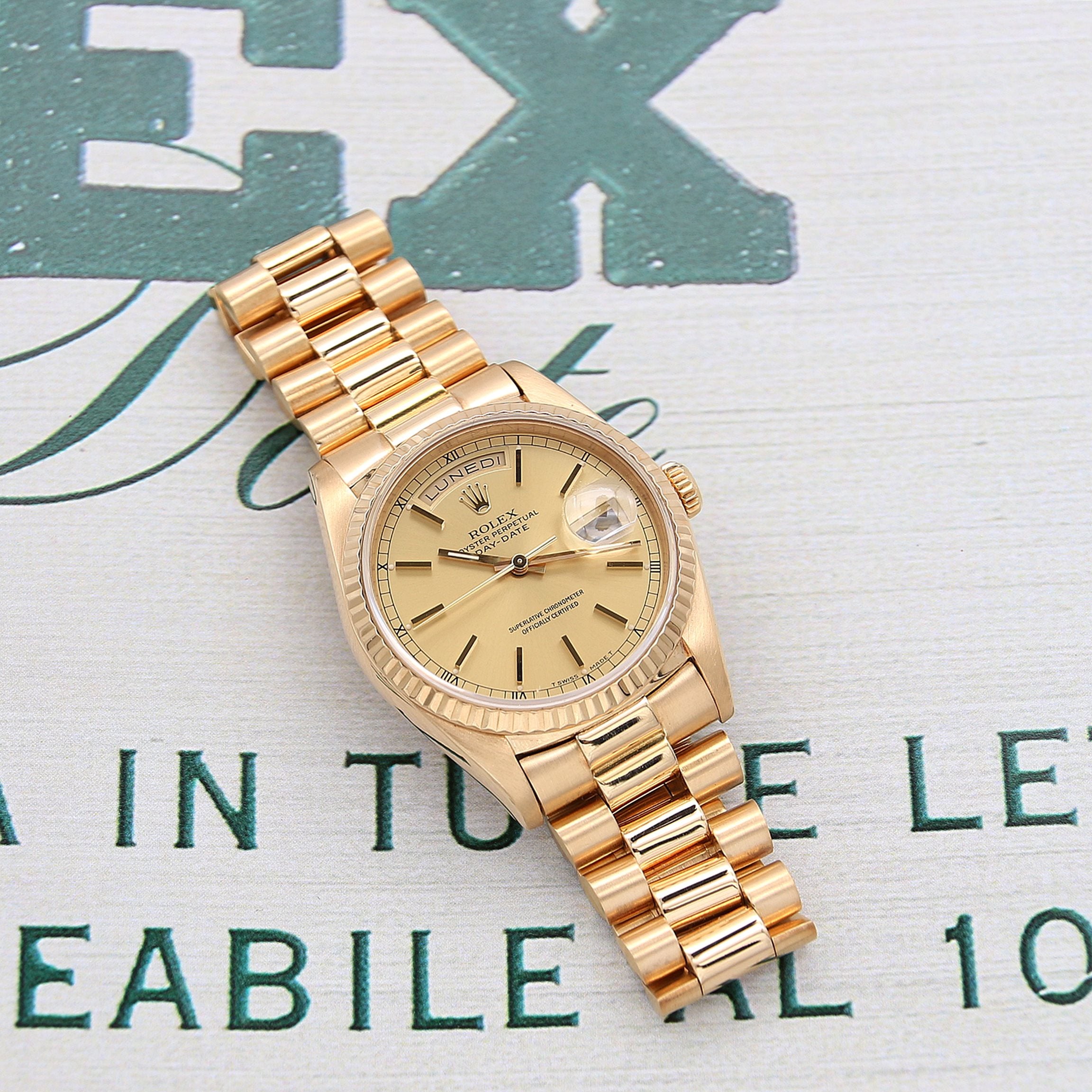 Buy Online Watch Rolex Day-Date 18038 Champagne dial "The President ...