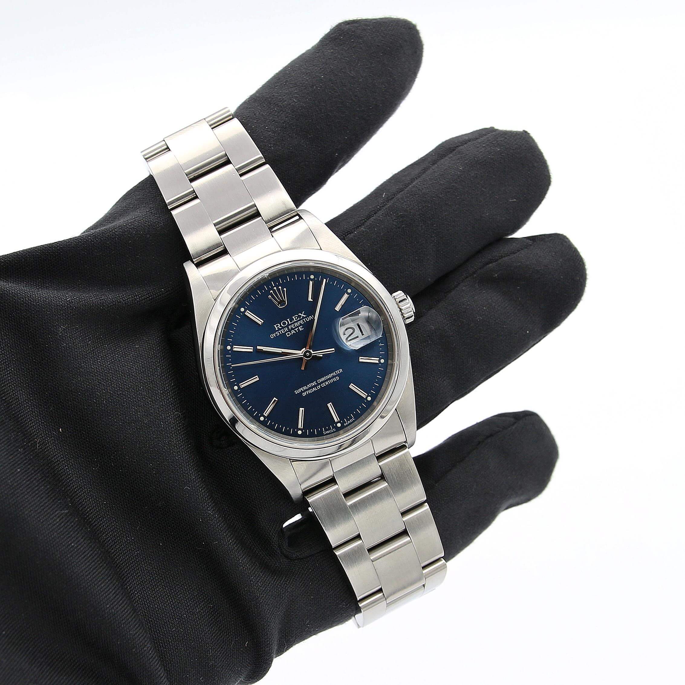 Buy Online Rolex Date ref. 15200 - Blue Dial – Debonar Watches Sp. z o.o