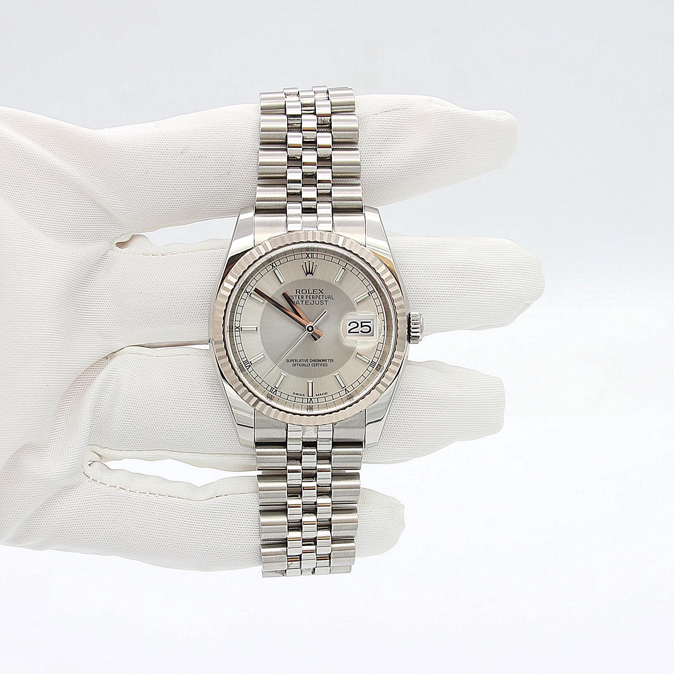 Buy Watch Rolex Datejust ref. 116234 Tuxedo Silver / Grey Dial - Full ...