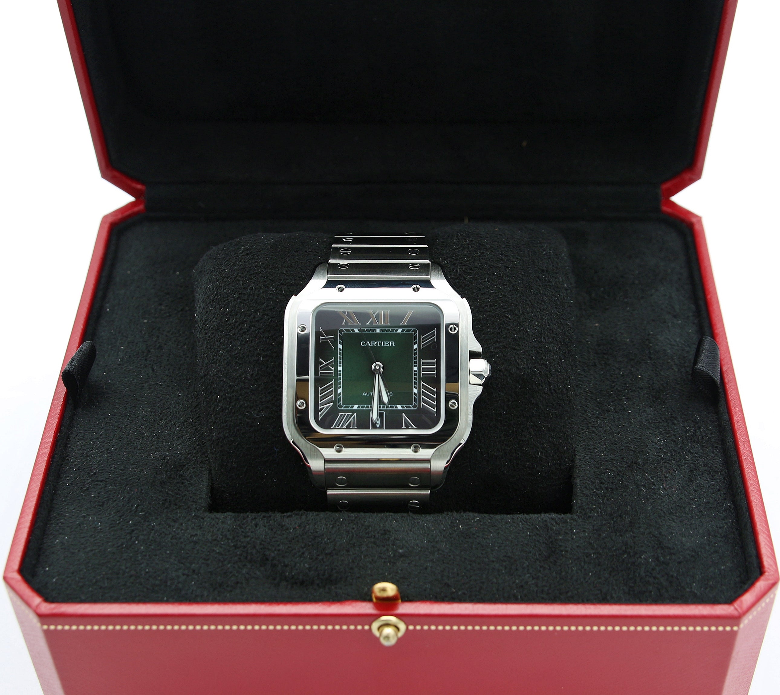 Buy Online Cartier Santos WSSA0062- Green Dial - Full Set – Debonar ...