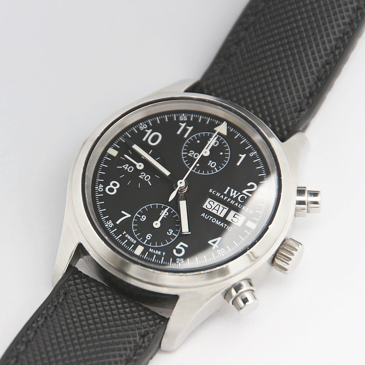 IWC Pilot Spitfire Chronograph IW370613 Rubber strap – Debonar Watches ...