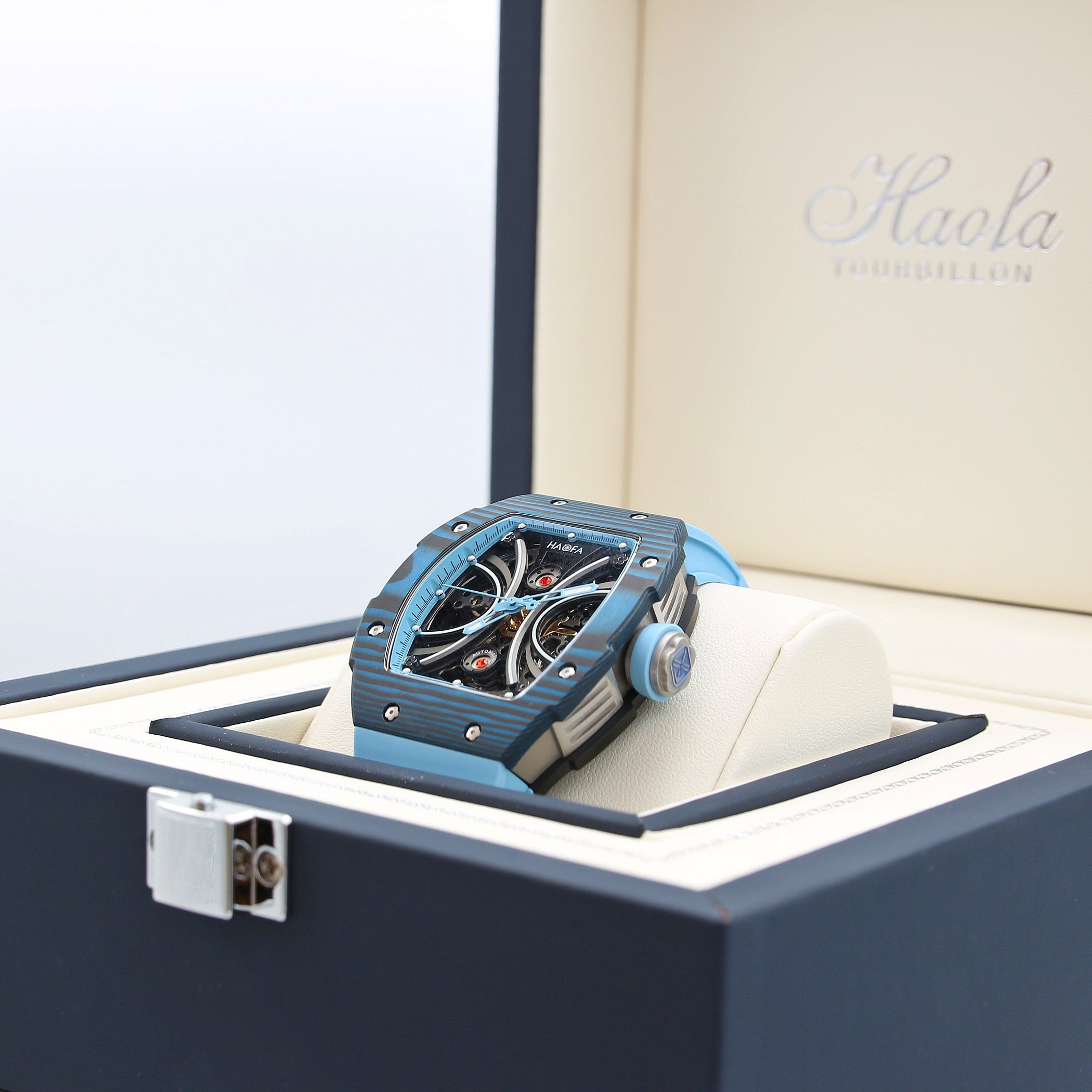 Buy Watch Haofa Skeleton Mechanical Watches for Men Carbon Fiber Automatic Watch Colorful ...