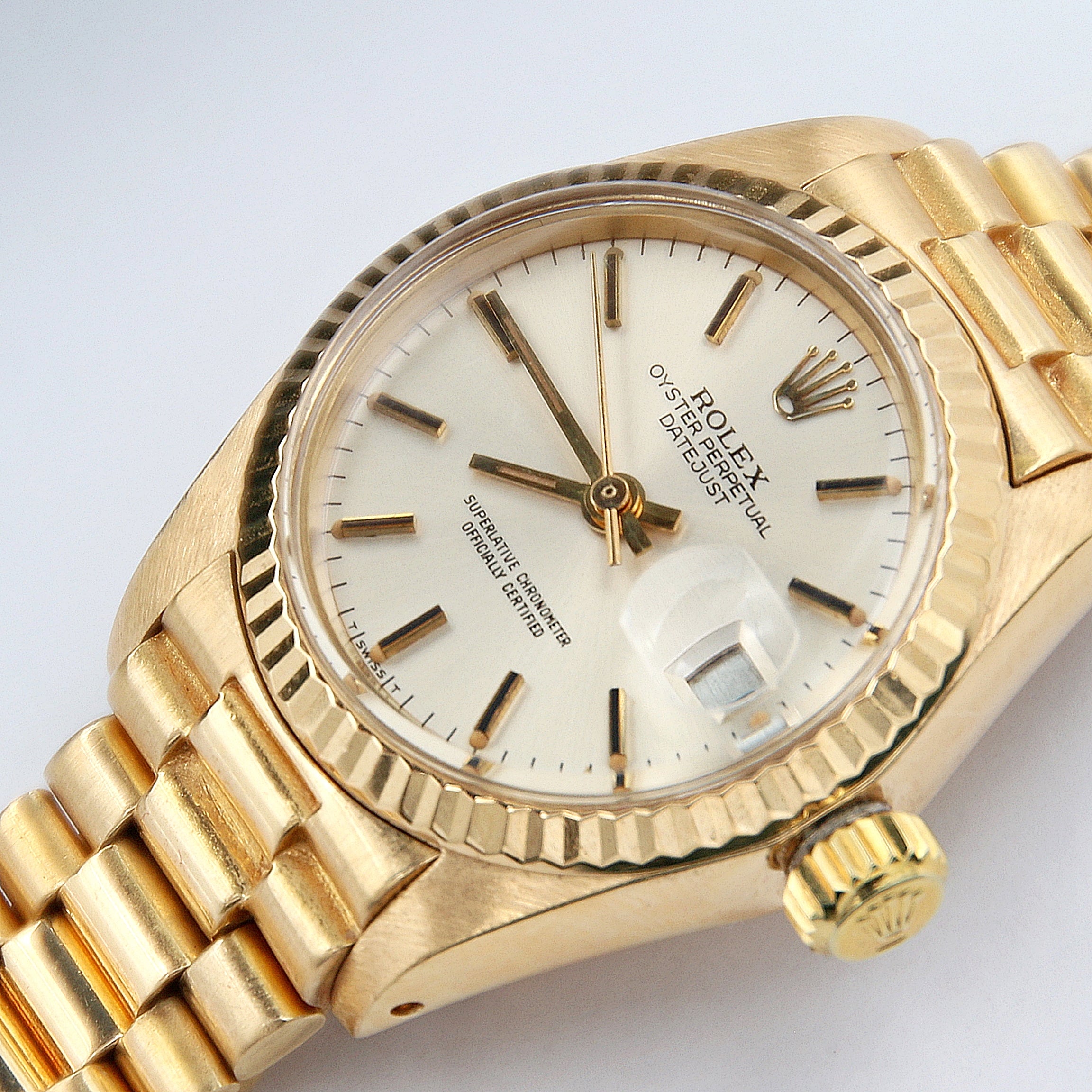Buy Online Watch Rolex Datejust 6917 18k Gold President Bracelet ...