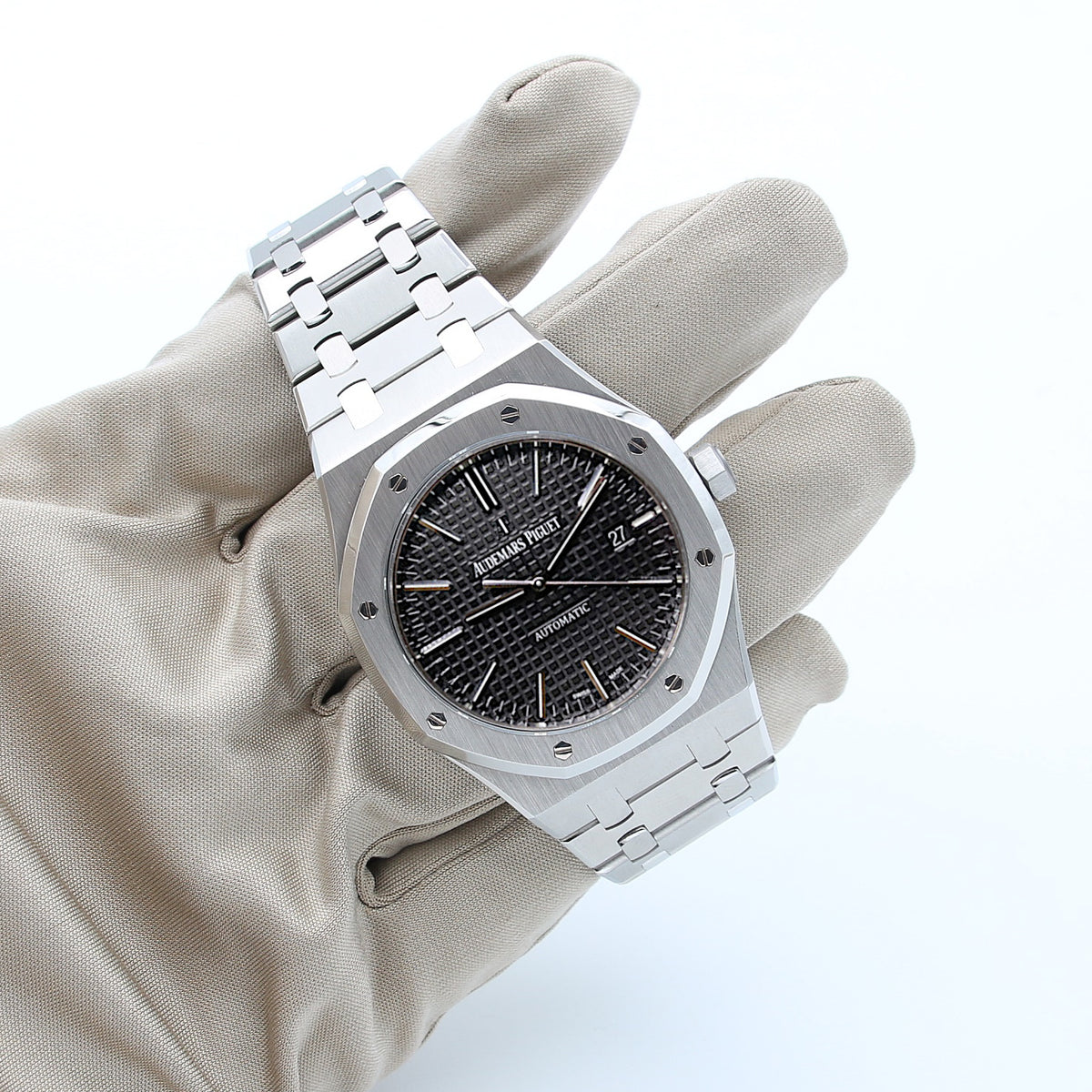 Audemars Piguet Royal Oak ref. 15400ST - Full Set - Grey Dial – Debonar ...