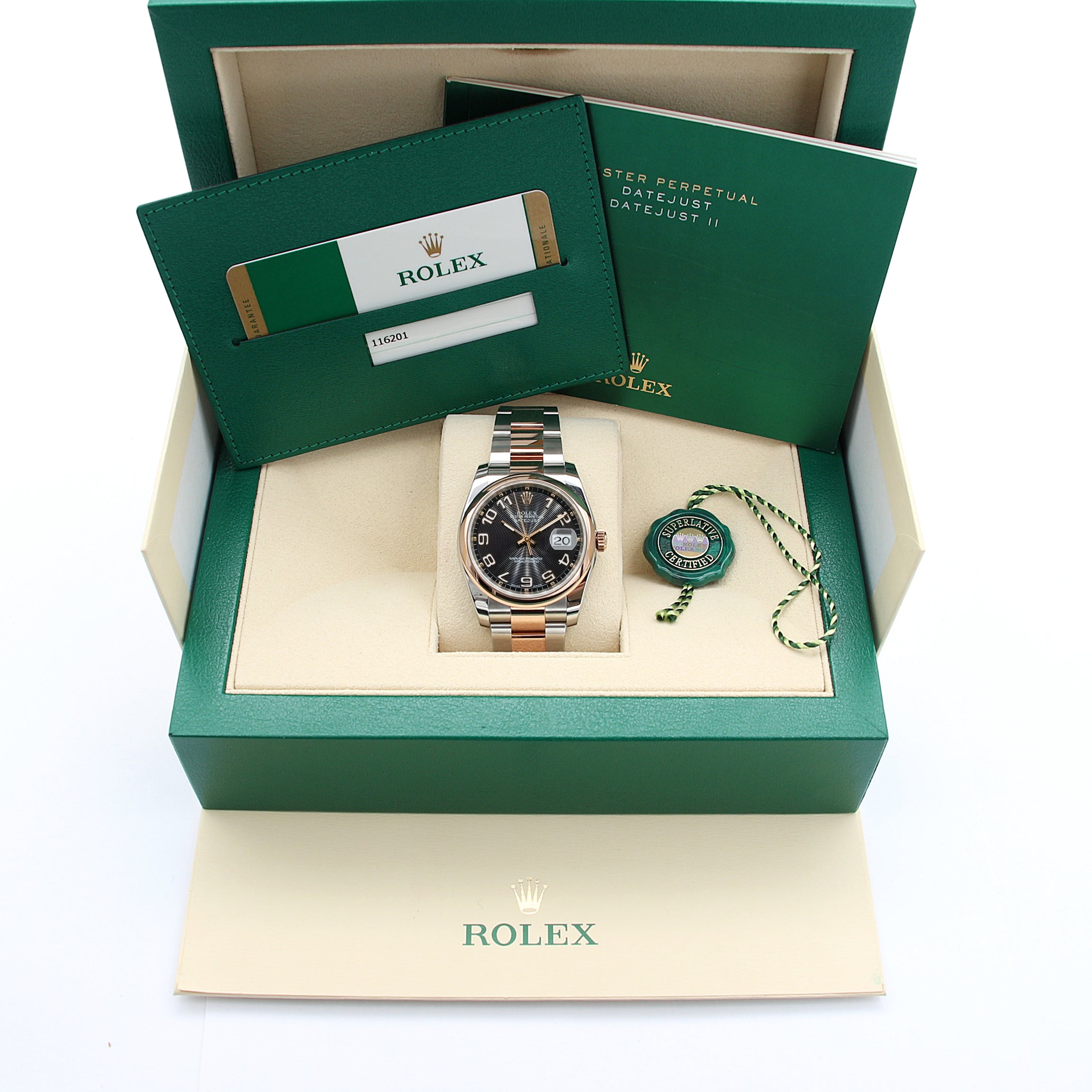 Buy Watch Rolex Datejust ref. 116201 Black Concentric Dial Oyster ...