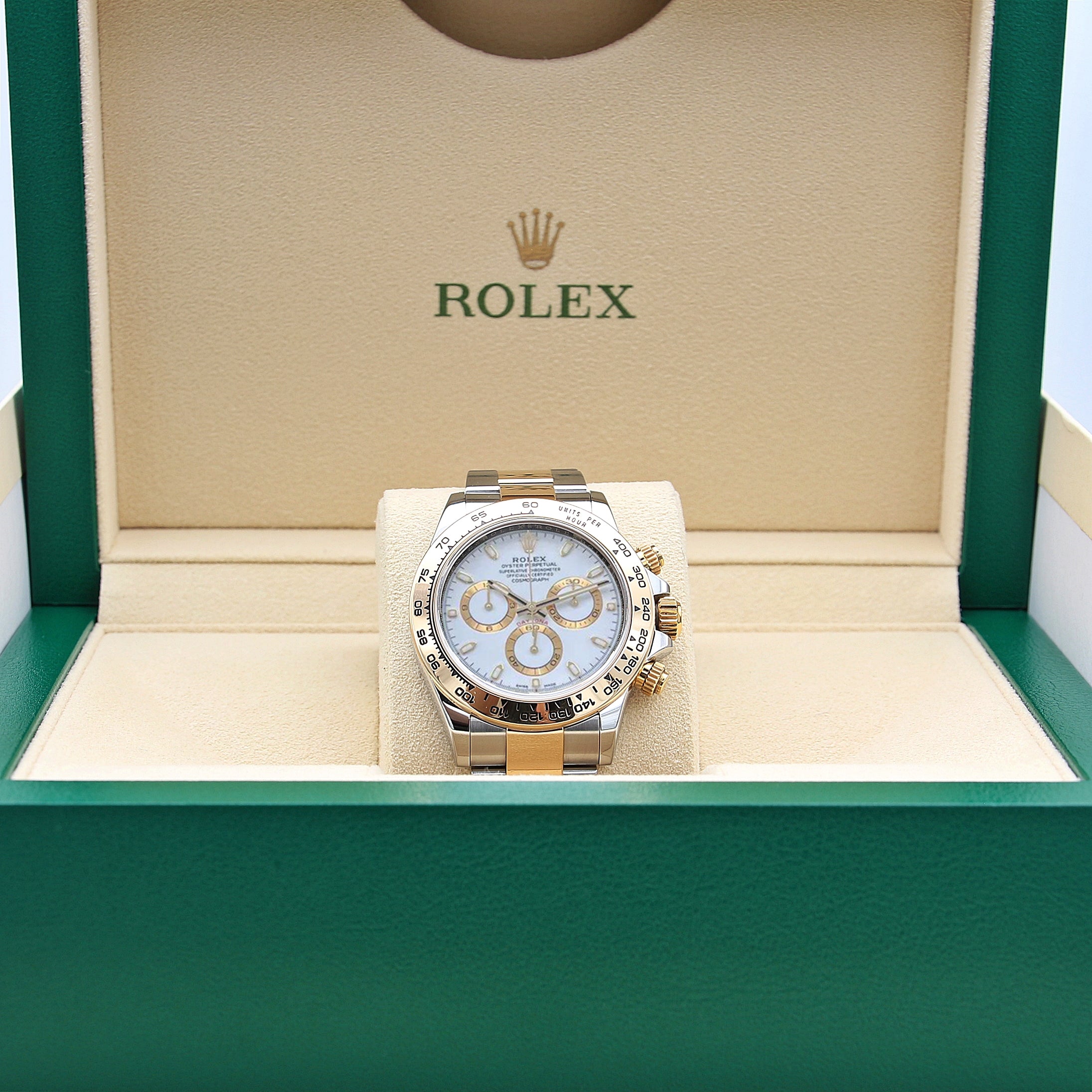 Rolex Daytona ref. 116503 steel/gold - White dial w/golden subs - Full ...