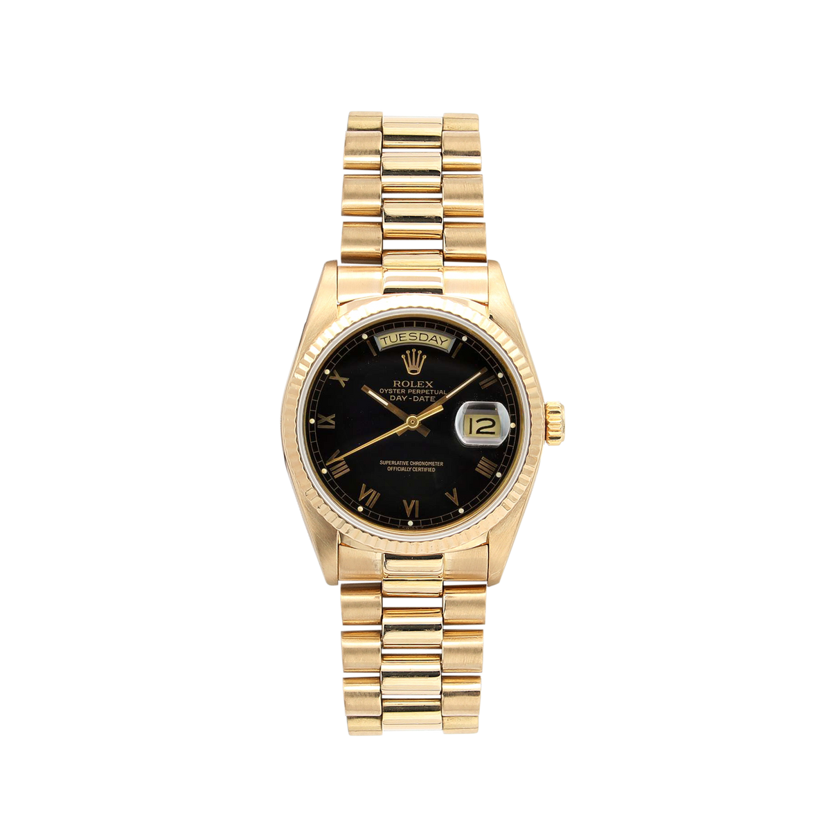 Buy Online Watch Rolex Day-Date 18038 Black Roman dial "The President ...