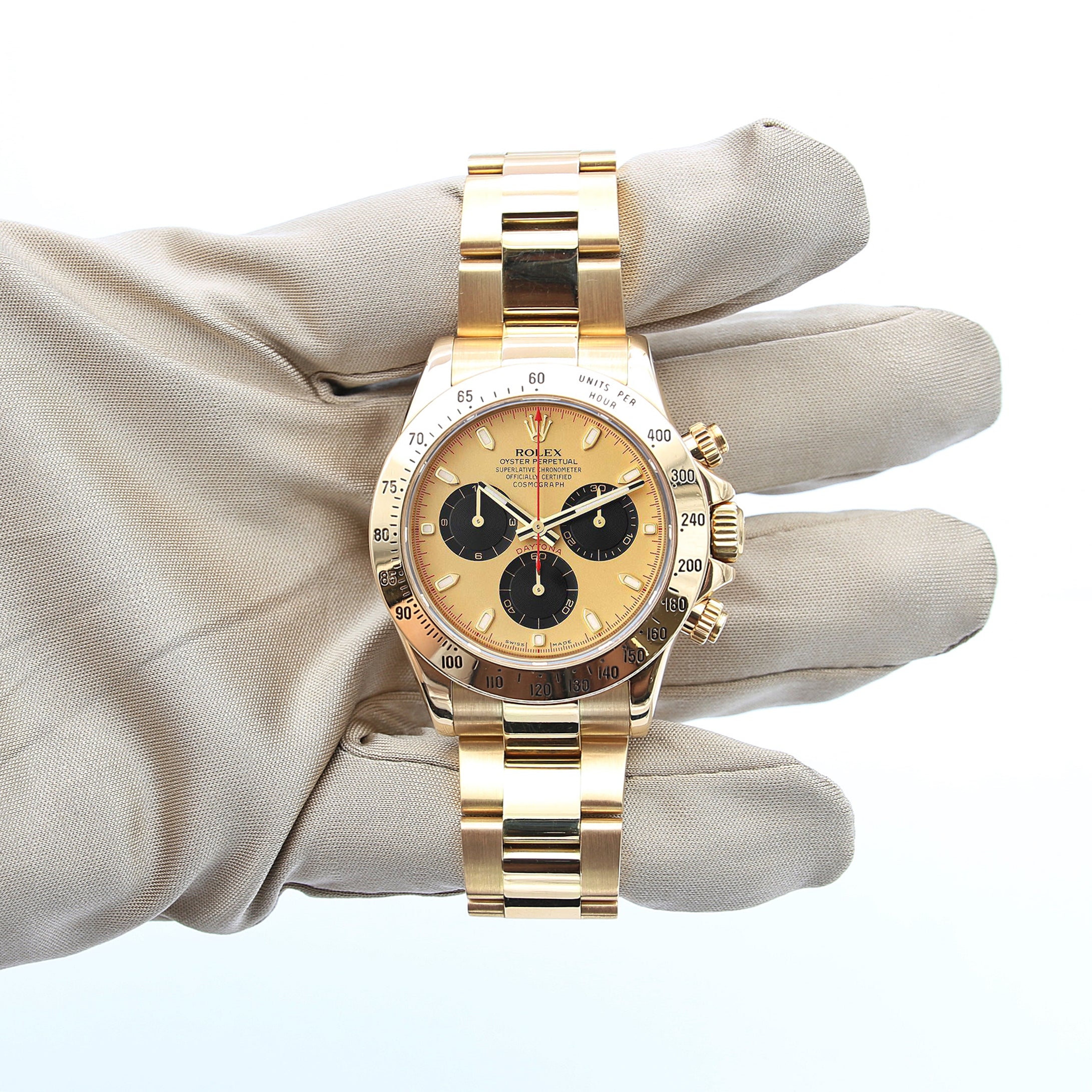 Buy Rolex Daytona ref. 116528 Champagne Dial with black subdials - Full ...