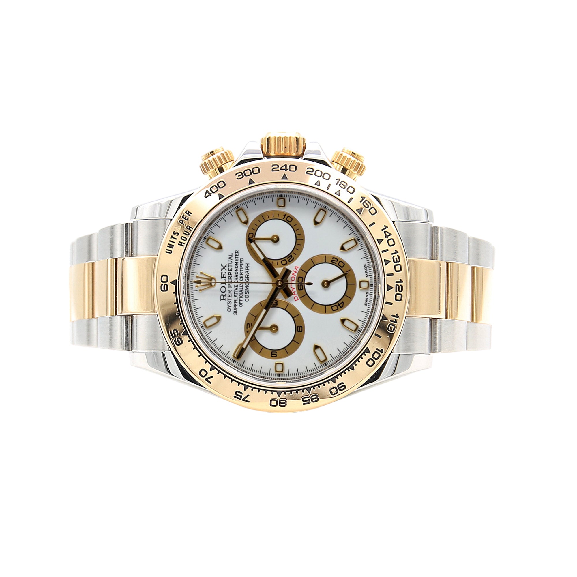 Rolex Daytona ref. 116503 steel/gold - White dial w/golden subs - Full ...