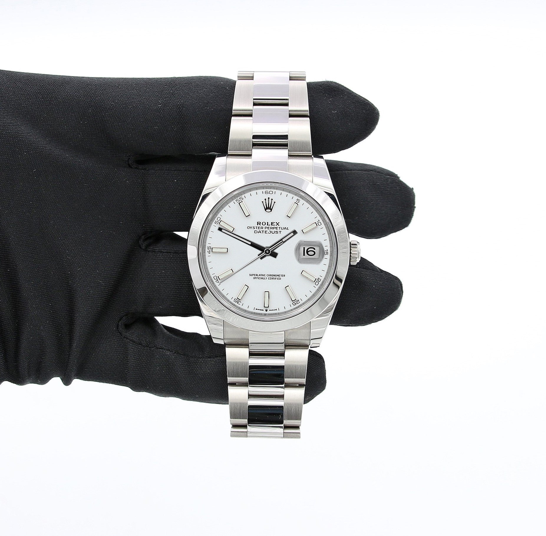 Buy Online Watch Rolex Datejust ref. 126300 White Dial Full Set ...
