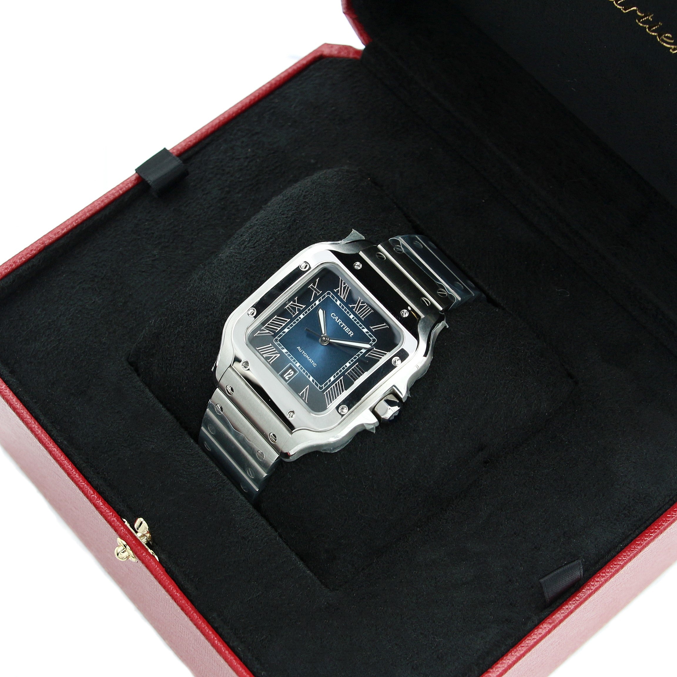 Buy Online Cartier Santos WSSA0030- Blue Dial - Full Set – Debonar ...