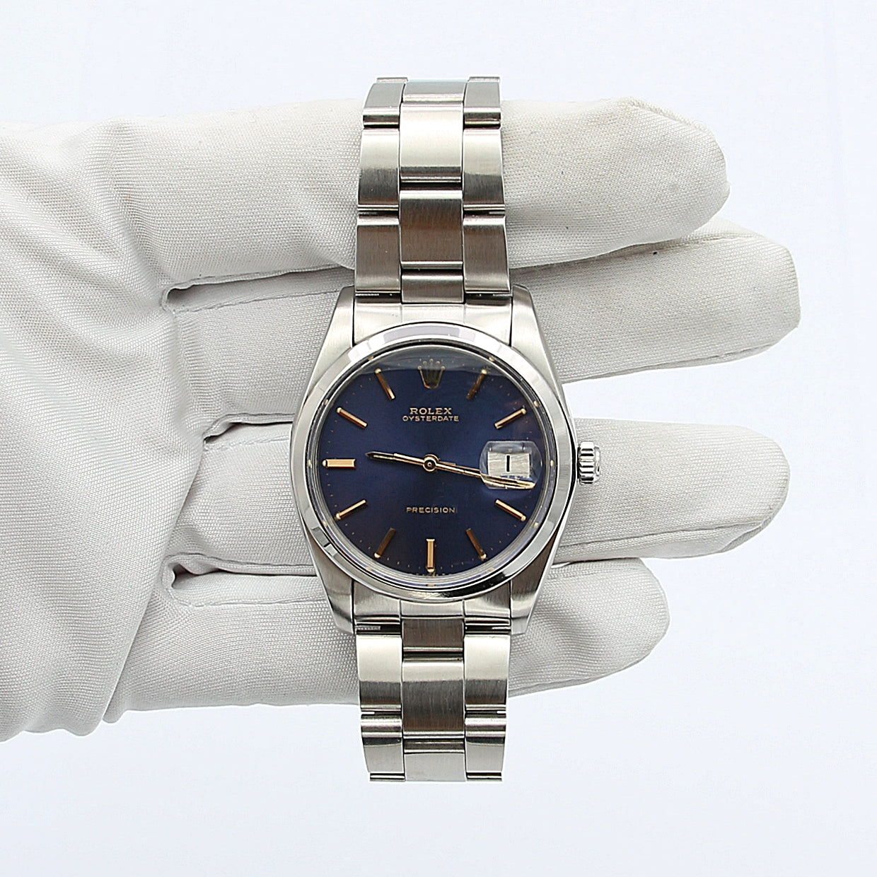 Rolex Precision Date ref. 6694 Blue Dial (Golden Indexes) Oyster brace ...