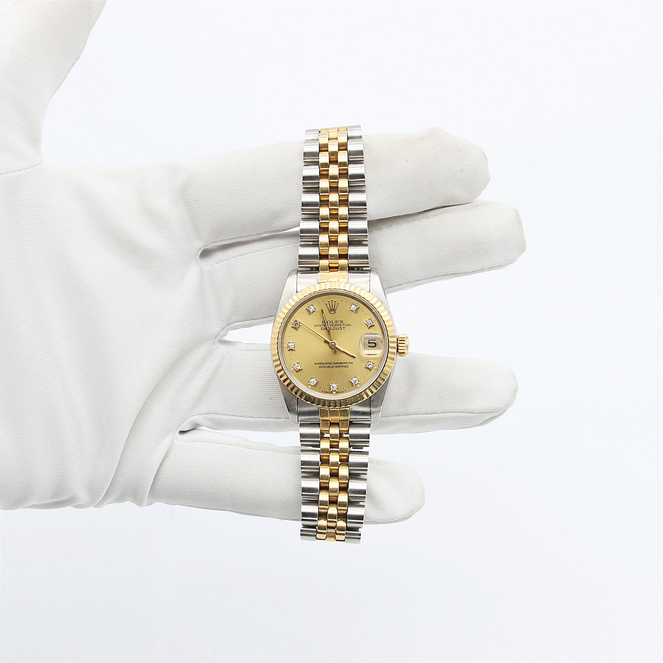 Buy Online Rolex Datejust 68273 champagne dial w/diamonds - Full Set ...